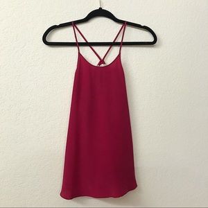 Rory Beca | Tops | Rory Beca 0 Silk Pink Split Strap Tank | Poshmark